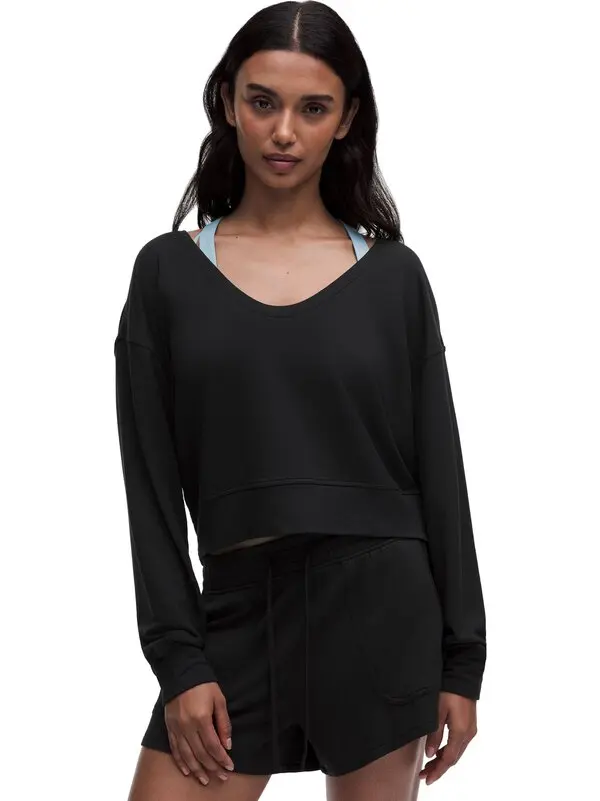 Lululemon Becalm Scoop-neck Pullover - Black