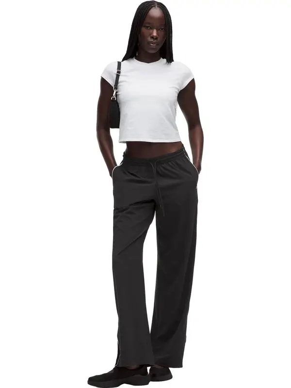 Lululemon Court Rival Wide-leg Track Pant Regular - Black/white