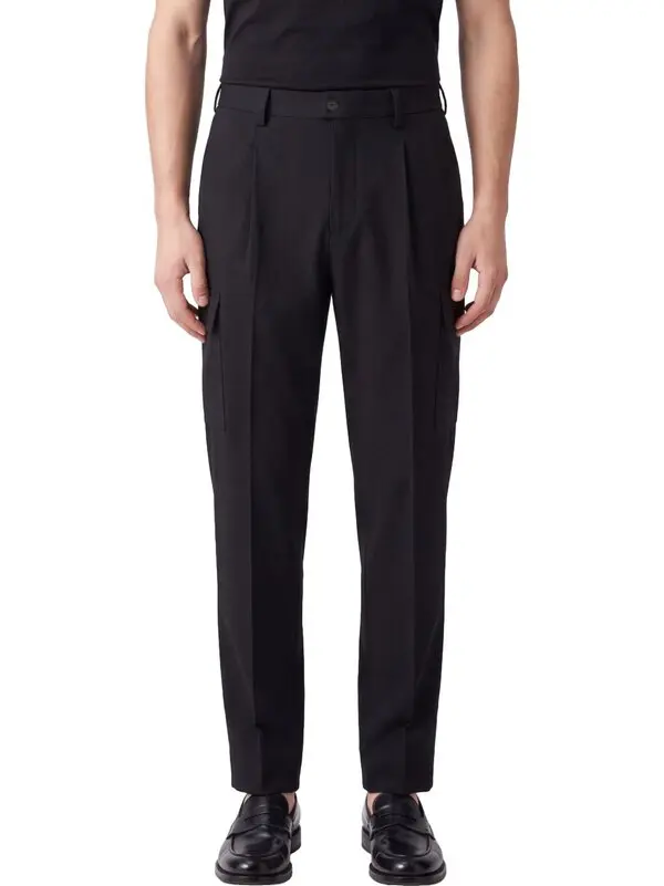 Herno Straight-leg Nylon Cargo Trousers With Side Pockets - Black