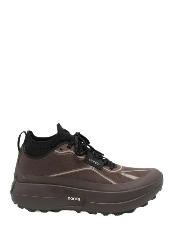 NORDA 005 Sneakers In Recycled Technical Fabric With Notched Sole - Brown