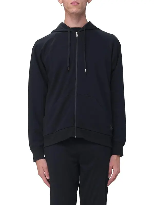 Paul Smith Cotton Zip-up Hoodie With Drawstring - Black