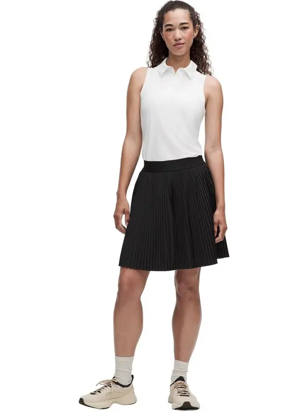 Lululemon Pleated High-rise Knee-length Tennis Skirt - Black