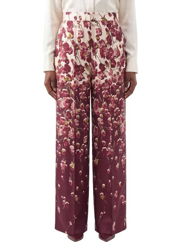 F.R.S FOR RESTLESS SLEEPERS Floral Print High-waisted Viscose Palazzo Trousers - Multicolor