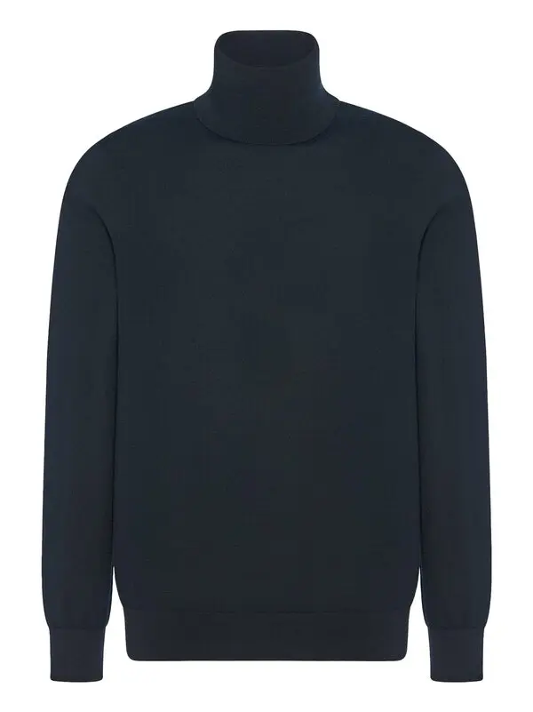 THE ROW Adlan Wool Rollneck Sweater - Black