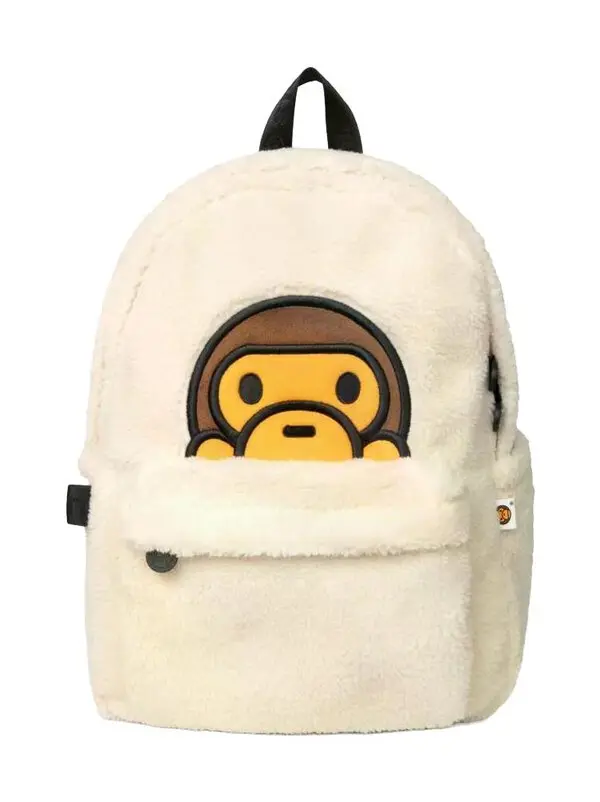 A BATHING APE Baby Milo Fleece Backpack - Neutrals