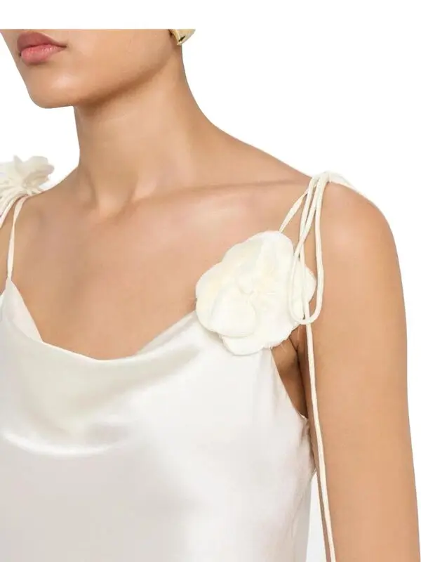 Cinq À Sept Trailing Flower Marta Silk Cami - Ivory