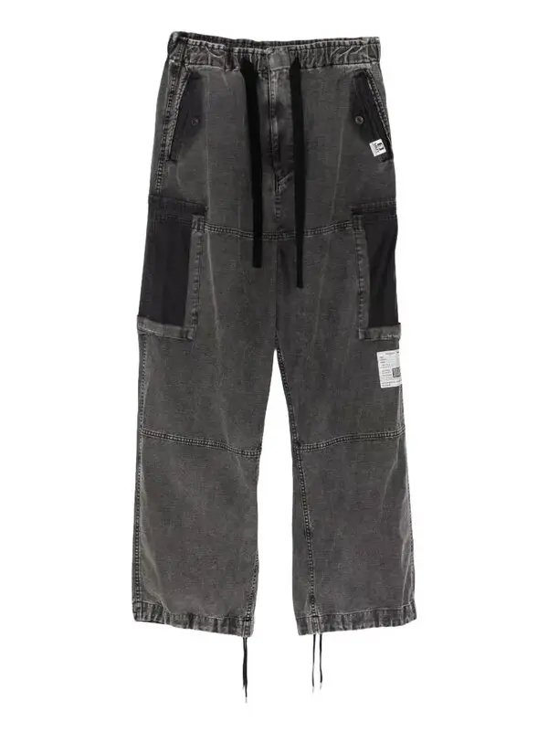 Mihara Yasuhiro Cotton Satin Cargo Pants - Grey