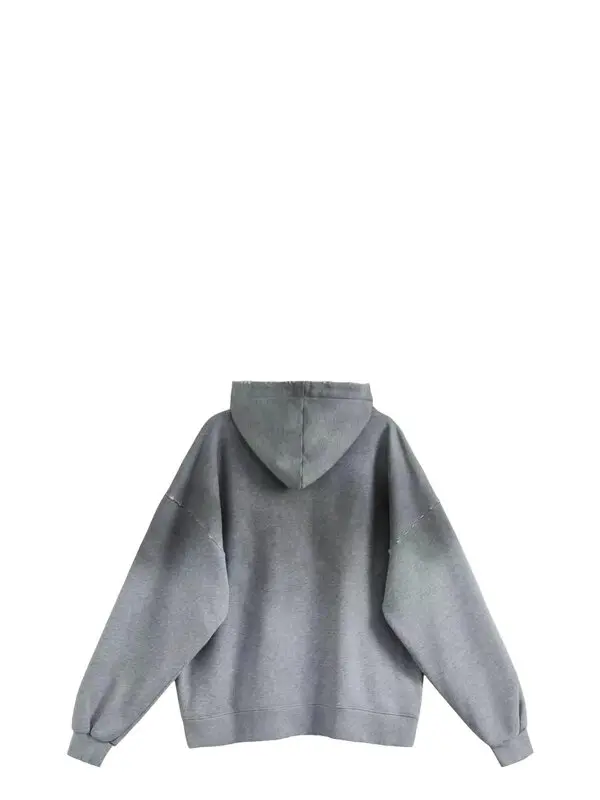 ACUPUNCTURE 1993 Distressed Gradient-effect Hoodie - Grey