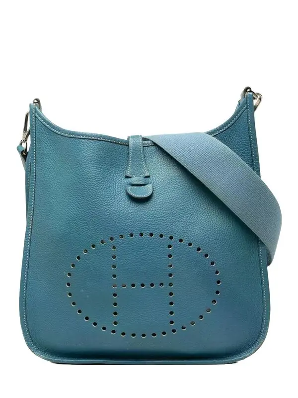 Hermès 2007 Clemence Evelyne I 29 Crossbody Bag - Blue