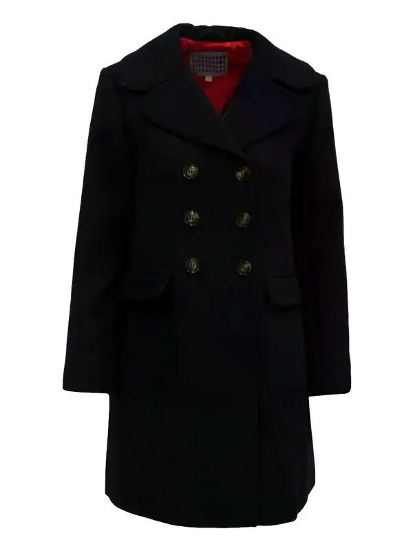 Alexa Chung Double-breasted Coat - Blue