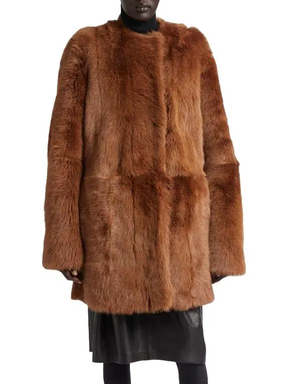 TOTEME Genuine Shearling Coat - Ginger