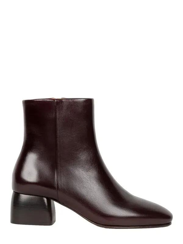 BOBBIES Janis Flat Ankle Boots - Cabernet