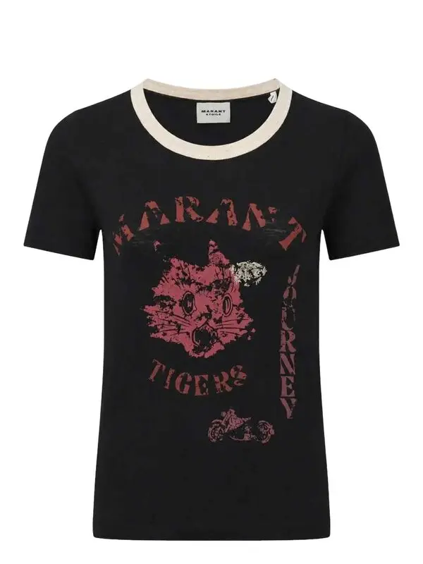 MARANT ETOILE Kiliann Graphic-print T-shirt - Black