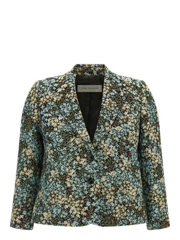 Dries Van Noten Bamis' Floral Jacquard Blazer - Multi