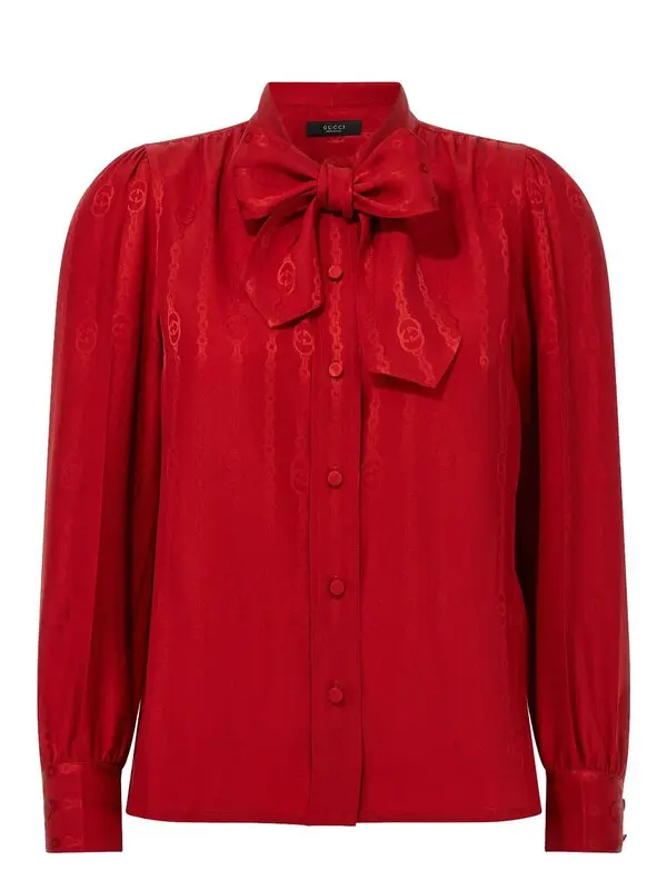 Gucci Incrocio Gg' Shirt - Red