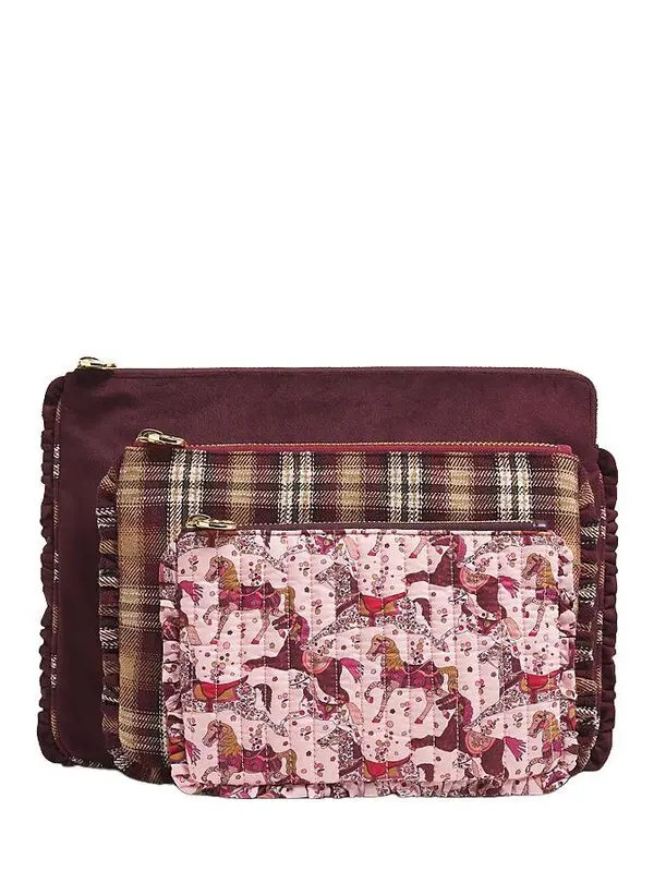 Stoney Clover Lane Yee Haw Diva Set Of 3 Pouches - Multi