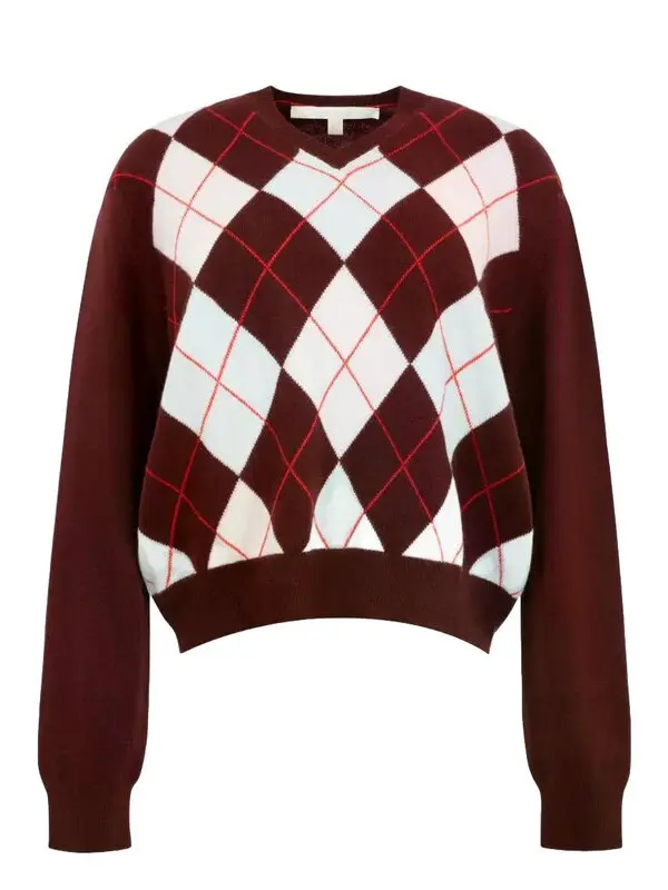 RÙADH Academy Argyle-knit Sweater - Red
