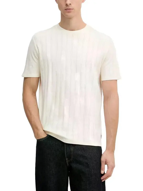 Guess Ribbed-knit T-shirt - Neutrals