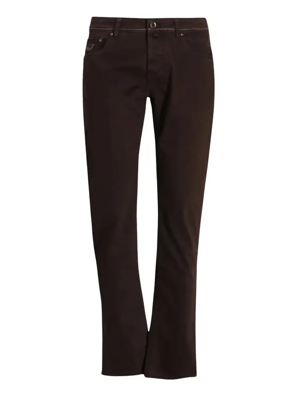 JACOB COHЁN Bard Cotton Trousers By - Brown