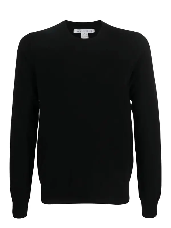 Comme Des Garçons Crew-neck Long-sleeve Sweater - Black