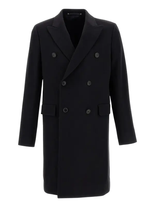 Paul Smith Double-breasted Overcoat - Blue