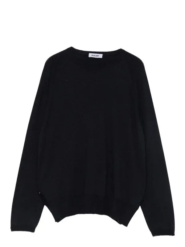 BASE Wool Crewneck Sweater - Blue
