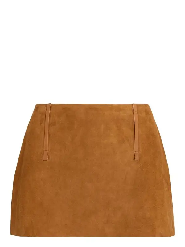 All Three Tirza Suede Mini Skirt - Maple Suede