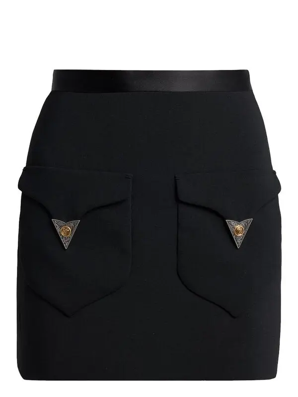 Versace Wool Mini Skirt - Black
