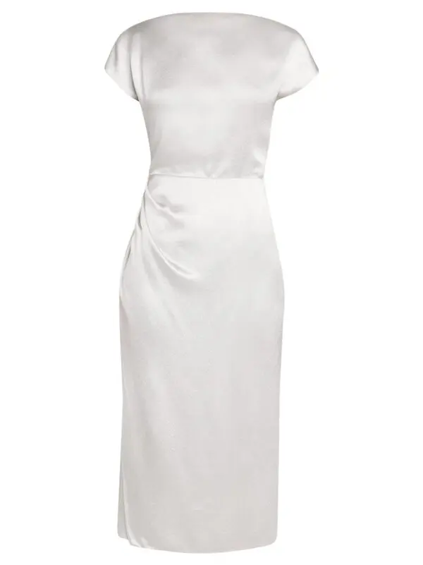 Giorgio Armani Satin Midi Dress - Silver