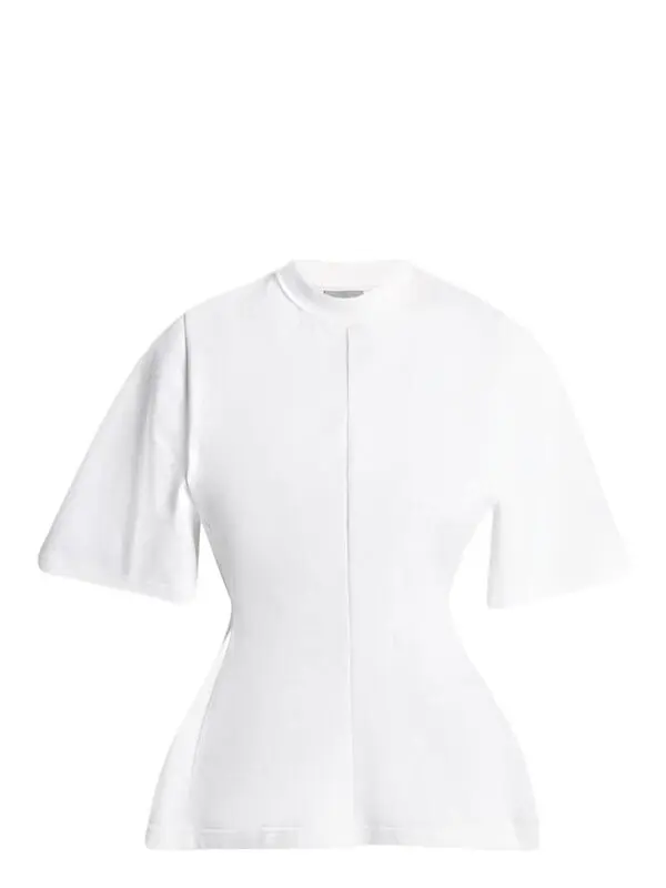 Balenciaga Very Heavy Jersey Peplum T-shirt - Bianco