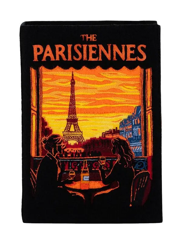 OLYMPIA LE-TAN Voyages The Parisiennes Book Clutch Bag - Black