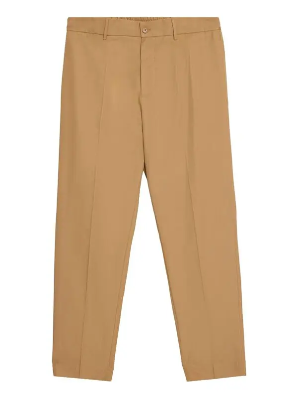 Moncler Cotton Leather-trim Straight Leg Trousers - Amphora