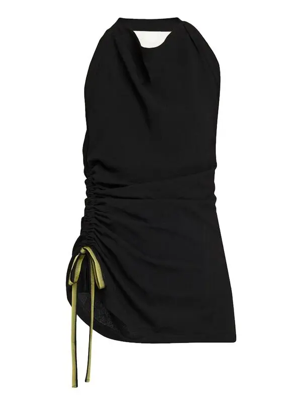 Proenza Schouler Melia Crinkle Halter Top - Black