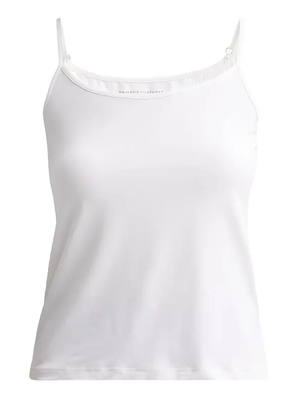 Majestic Filatures Slim Stretch Jersey Cami - Blanc