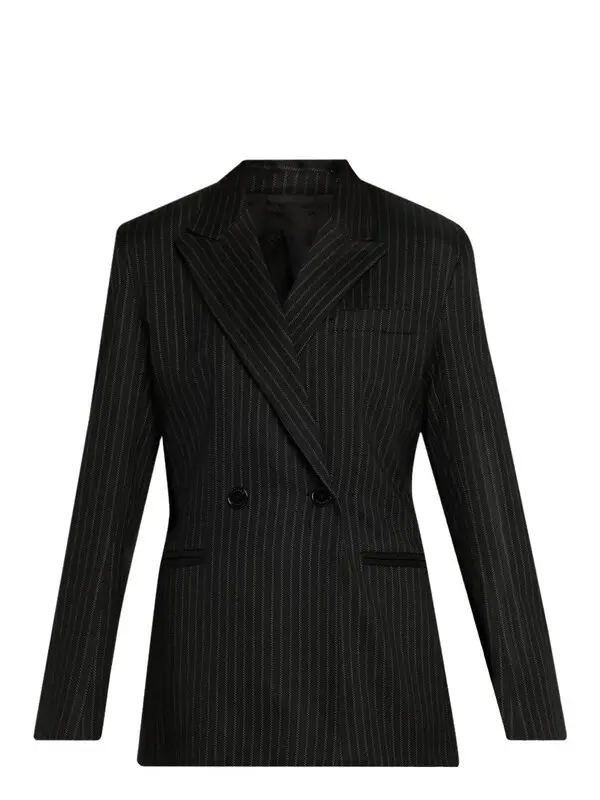 Isabel Marant Étoile Ranya Pinstripe Double-breasted Jacket - Black