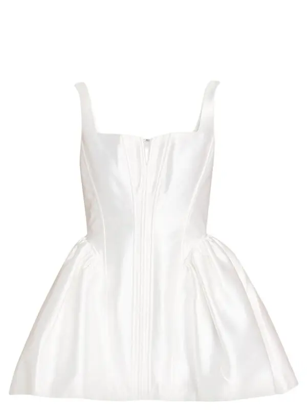 SELF-PORTRAIT Taffeta Mini Dress - White