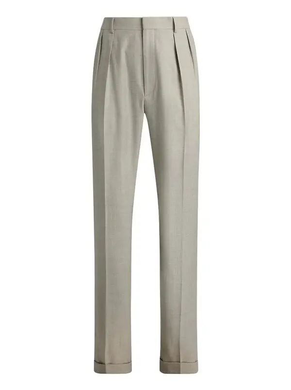 Ralph Lauren Purple Label Gregory Hand-tailored Wool Trousers - Grey
