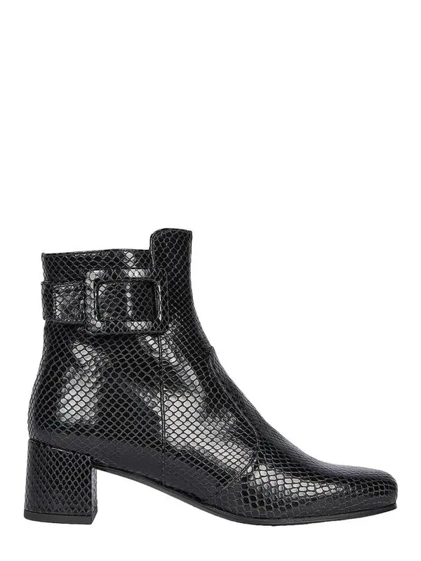 ROGER VIVIER Tres Vivier 45mm Snakeskin-embossed Leather Ankle Boots - Nero