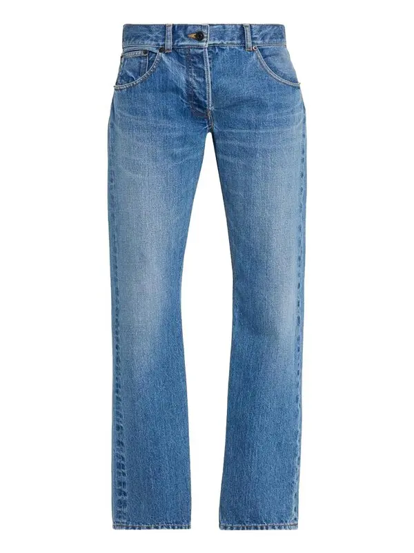THE ROW Fima Low-rise Straight-leg Ankle Jeans - Medium Indigo