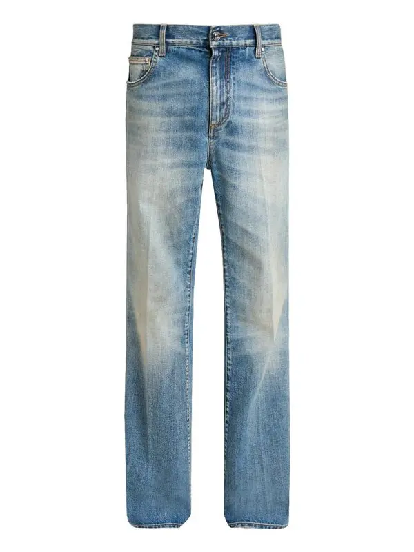 Amiri Ma Fit Faded Denim Jeans - Blue