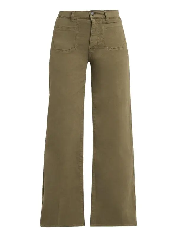 FRAME Le Slim Palazzo Pants - Grasshopper
