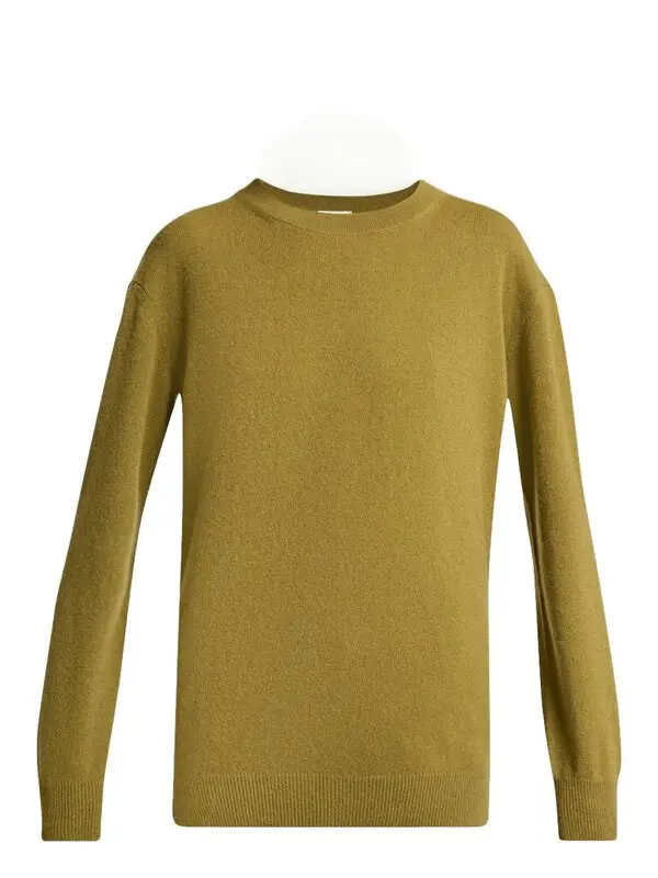 Saint Laurent Cashmere Crewneck Sweater - Vert Olive