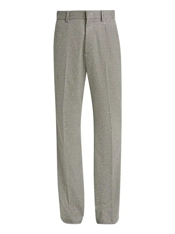 Amiri Ma Fit Houndstooth Sequin Trousers - Gray