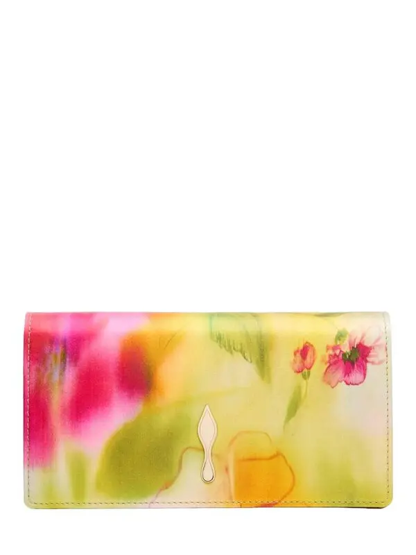 CHRISTIAN LOUBOUTIN Bettina Clutch Bag In Floral Satin - Multi/gold