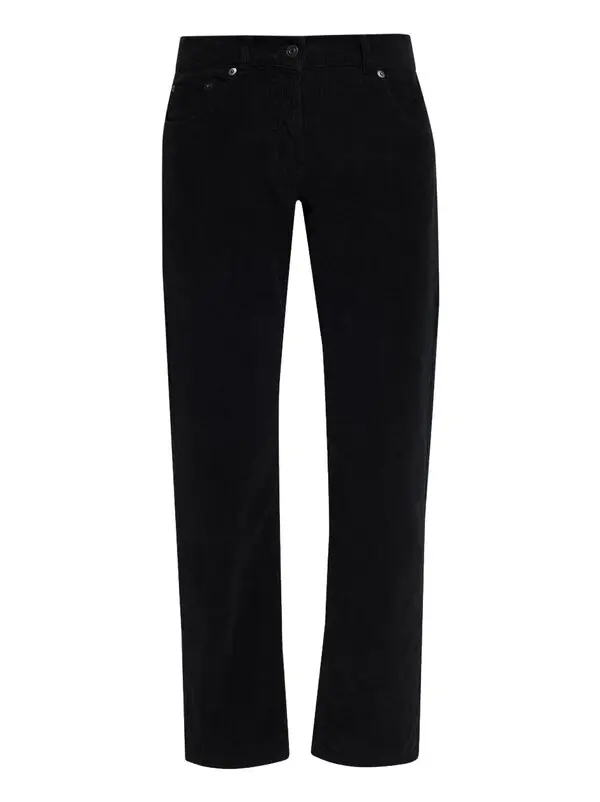 THE ROW Fima Corduroy Slim-leg Ankle Pants - Black