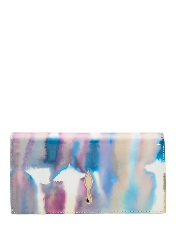 CHRISTIAN LOUBOUTIN Bettina Tie Dye Wallet On Chain In Leather - Multi/gold
