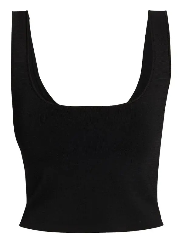 A.L.C. Farrah Cropped Tank Top - Black