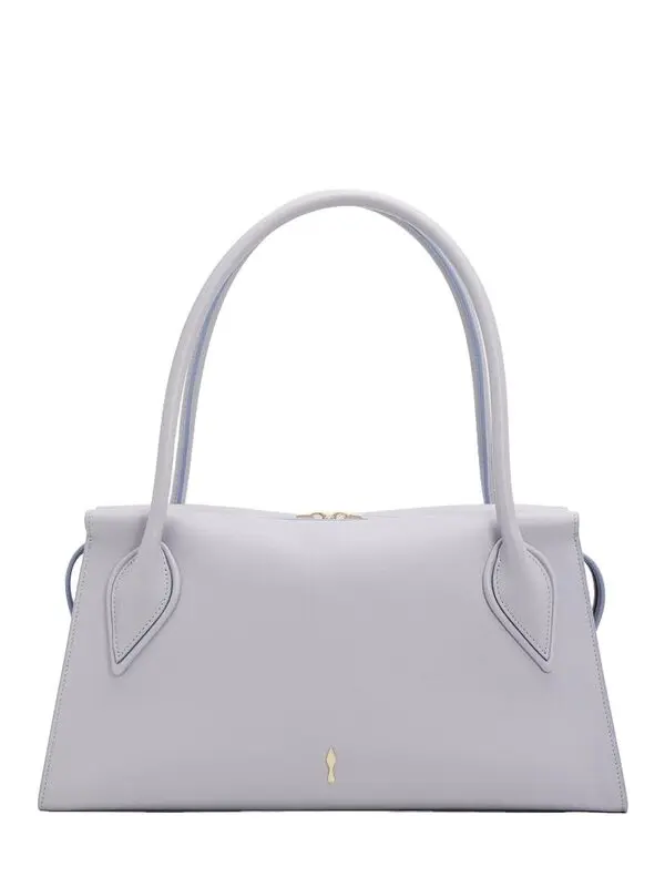 CHRISTIAN LOUBOUTIN Venus Medium Calf Leather Shoulder Bag - Jumbo Grey