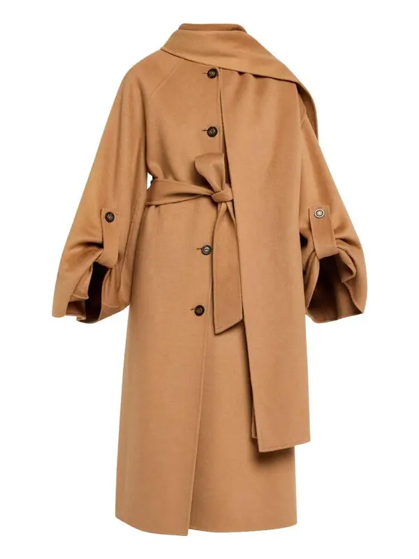 Zimmermann Valiant Wool Scarf Maxi Coat - Camel