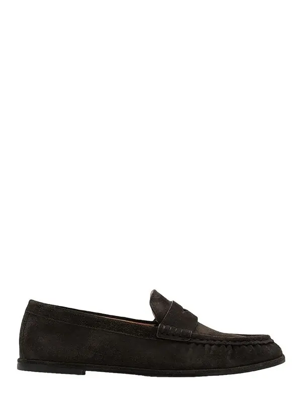 STUART WEITZMAN Spencer Suede Penny Loafers - Shadow